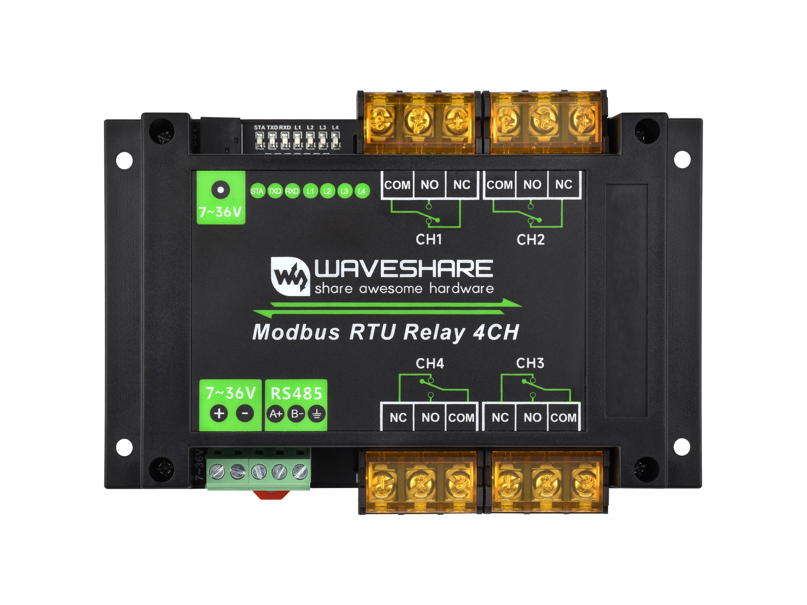 Modbus Relay Module Modbus RTU Single Relay Module RS485/TTL 1-channel ...